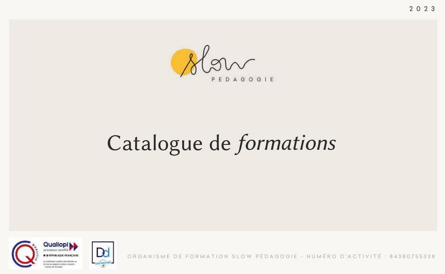 Formations – Slow Pédagogie